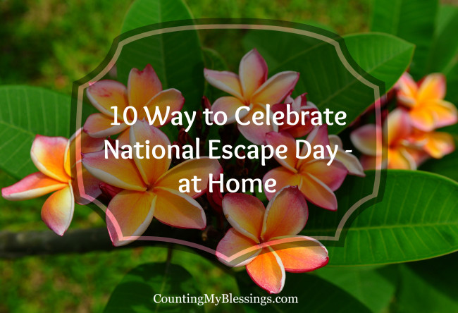 10 Ways to Celebrate National Escape Day – at Home – Counting My Blessings
