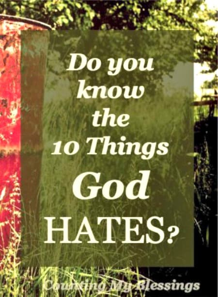 Do You Know the 10 Things God Hates? – Counting My Blessings